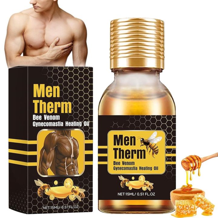 Bee Gynecomastia Heating Oil, New Men Bee Oil, Eliminates Excess Breast ...