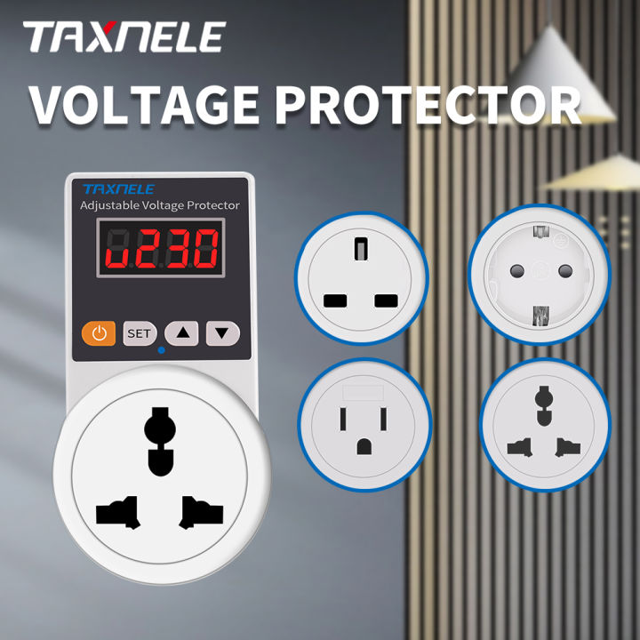Automatic Voltage Protector Socket AC 220V Adjustable 16A Power Surge ...