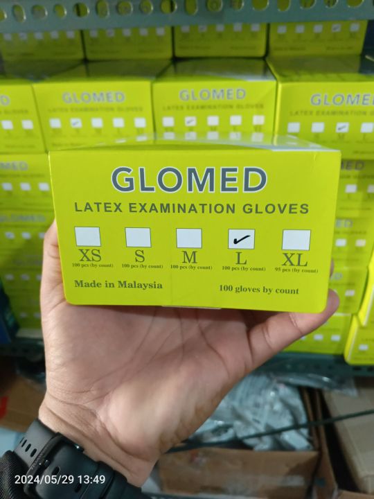 GLOMED LATEX EXAMINATION GLOVES | Lazada PH