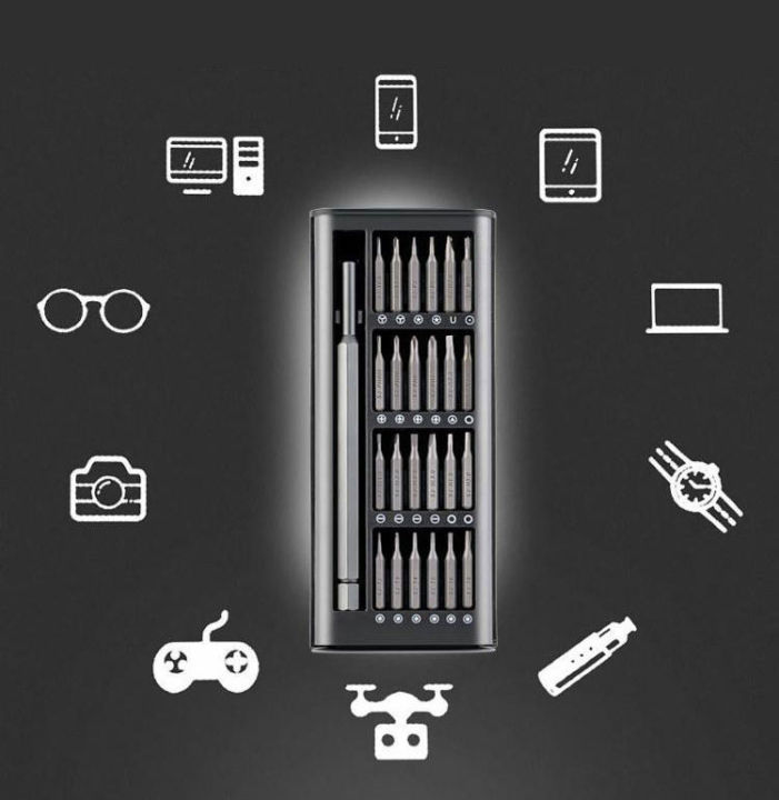 24 in 1 Precision Screwdriver Set Kit Magnetic Bits Phillips Torx Hex ...