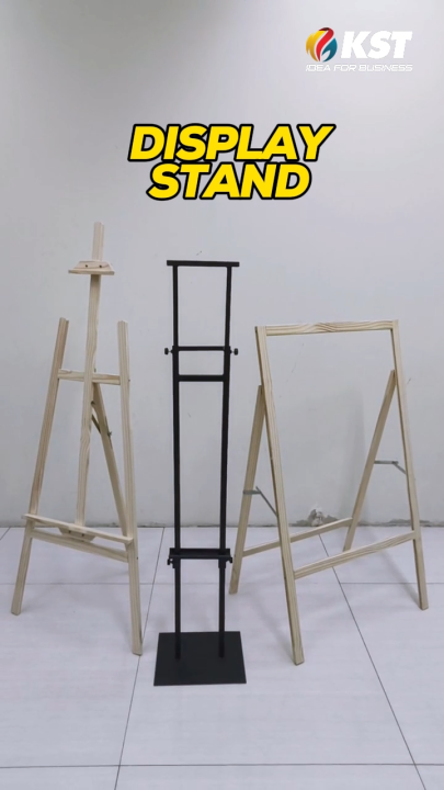 (READY STOCK) Display Stand/Poster Board/Pine Wood Easel Stand/Tripod ...