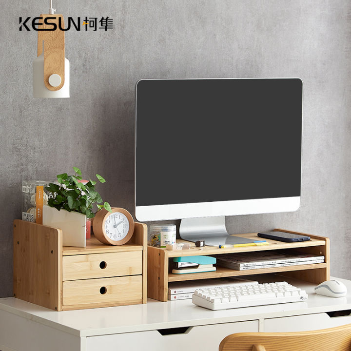 Monitor Elevated Rack Two-Tier Adjustable Office Computer Laptop ...