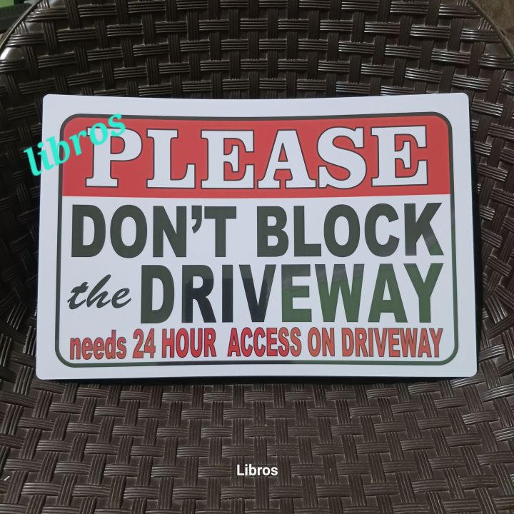 PVC A4 size Signage Please needs 24 hour Access on Driveway | Lazada PH