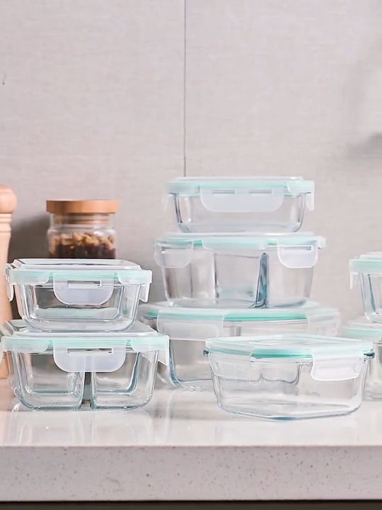 【Woody】Heat Resistant Borosilicate Glass Microwave-able Airtight ...