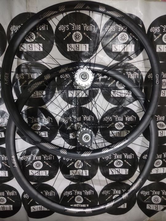 WHEELSET 700 OXO R35FV FULL HITAM HUB FIXIE SF-A238 JARI FLAT X HITAM ...