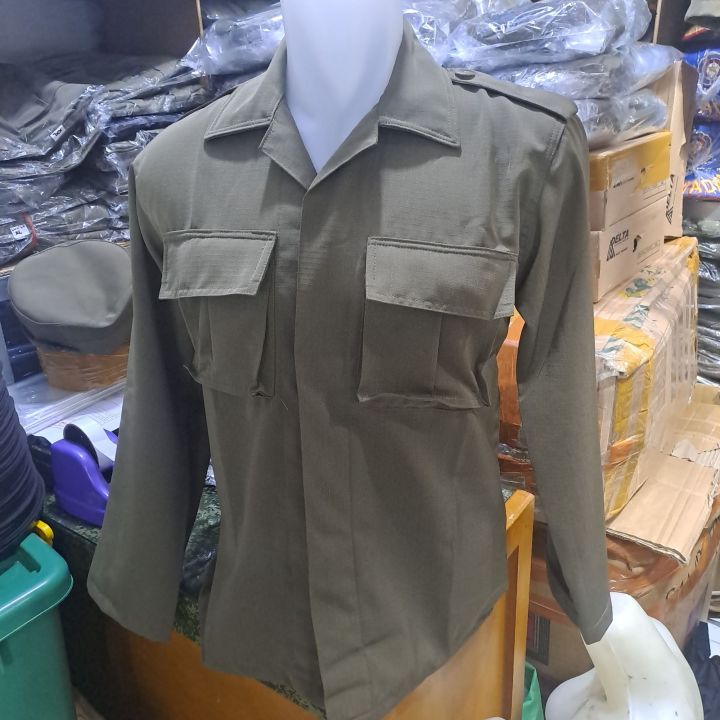 seragam pdl polpp/satpolpp kotak bahan luster | Lazada Indonesia