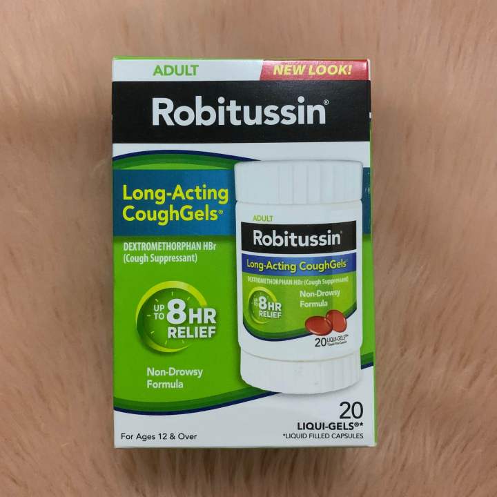 Robitussin Long-Acting CoughGels, Cough Medicine for Adults and ...
