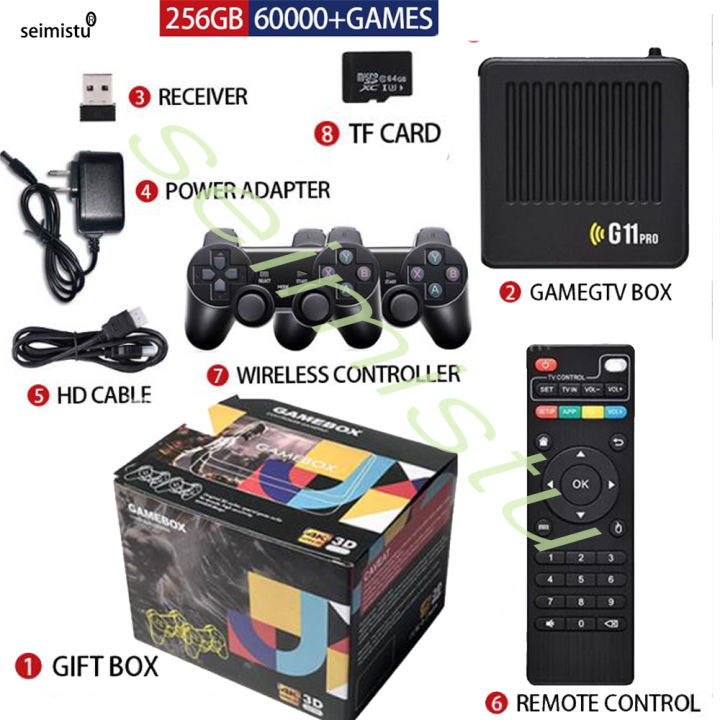Arcade game box G11 Pro Game Box TV 256G in 60000+ Retro Games 4K HD ...