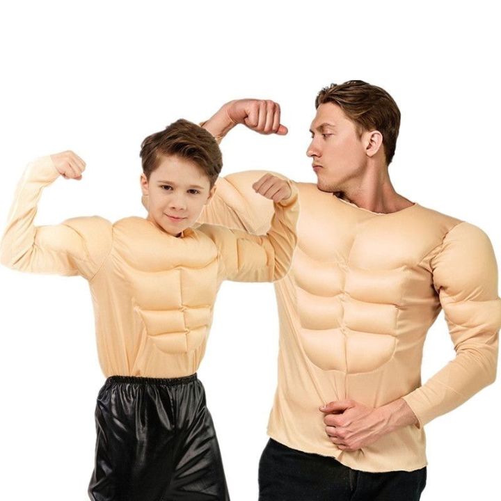 Halloween Cos Stage Role Playing Muscle Clothing T-shirt Fierce Men ...