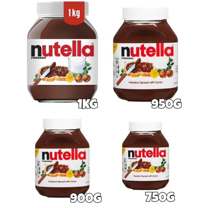 Nutella 1kg/900/950/750/350g GRAMS Hazelnut Spread with Cocoa | Lazada PH