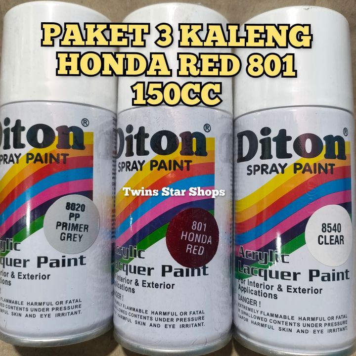 Pilok Pilox Cat Diton Paket 3 Kaleng 150cc Paketan Lengkap Merah Candy ...