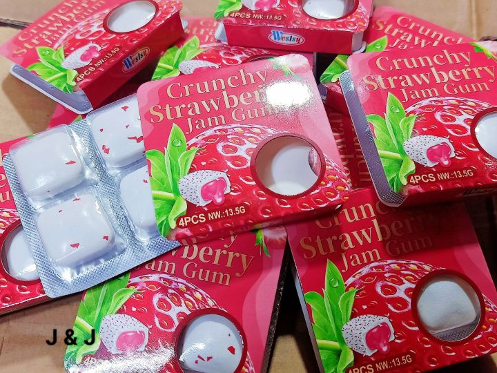 CRUNCHY STRAWBERRY JAM GUM | 30 PIECES | Lazada PH