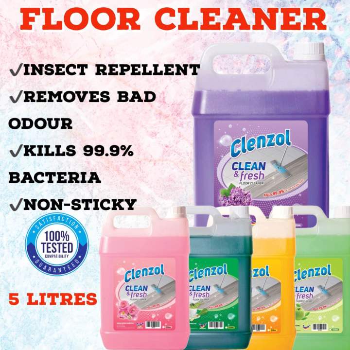 Floor Cleaner Clenzol 5L / Cuci Lantai Clenzol 5L / Anti bacterial | Lazada