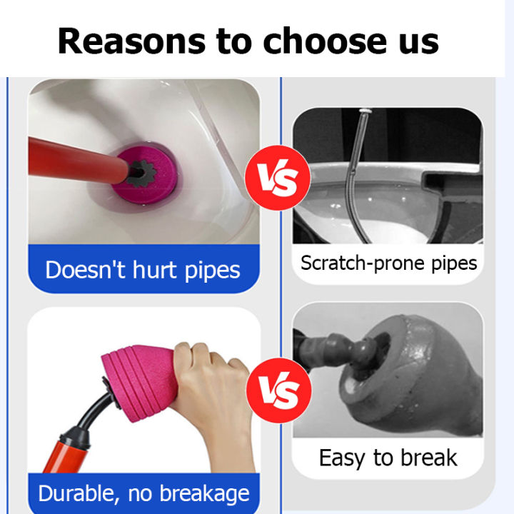 1 second unclogging The impact is very strong toilet pump plunger for ...