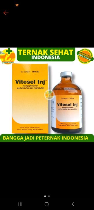 VITESEL INJ OBAT HEWAN MENGOPTIMALKAN PERTUMBUHAN DAN REPRODUKSIVITESEL ...