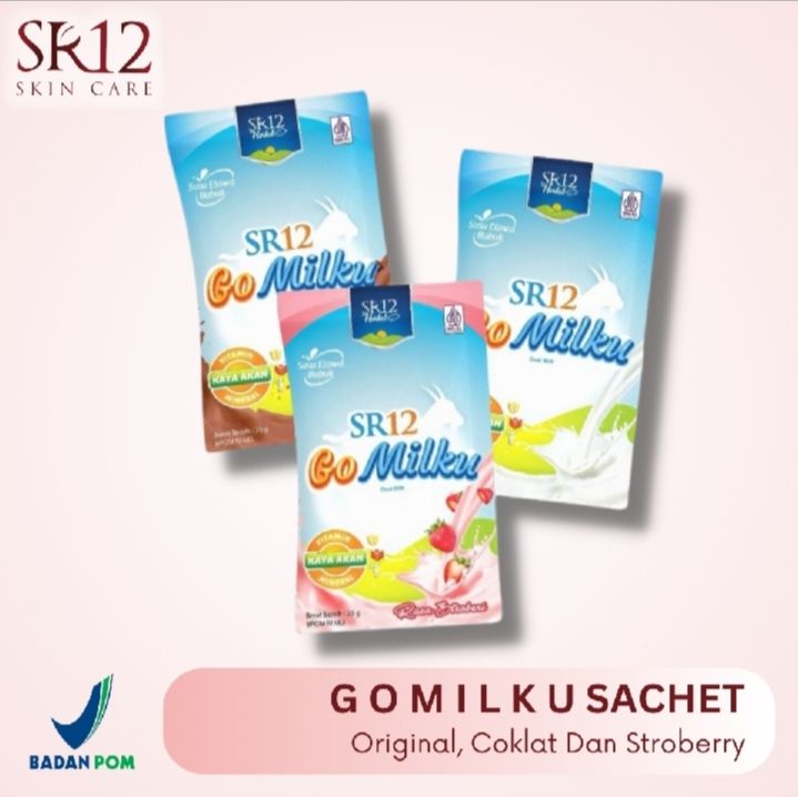Susu GoMilku SR12 25gr Sachet Original Cokelat Stroberi Susu Kambing ...