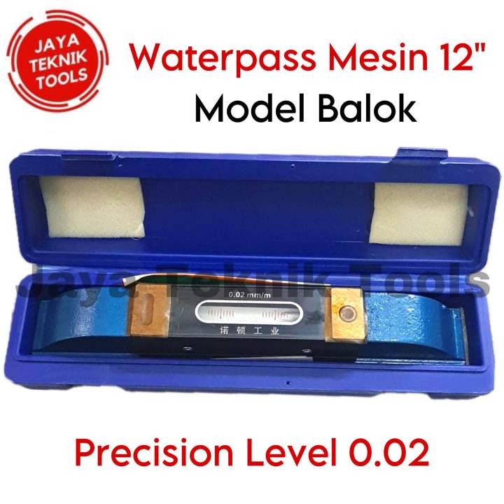 Waterpass Mesin 12” inch 0.02 Balok Precision Flat Level Alat Ukur ...