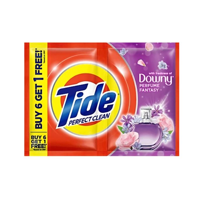 TIDE PERFECT CLEAN WITH DOWNY PERFUME FANTASY Twin Pack 64g Laundry ...