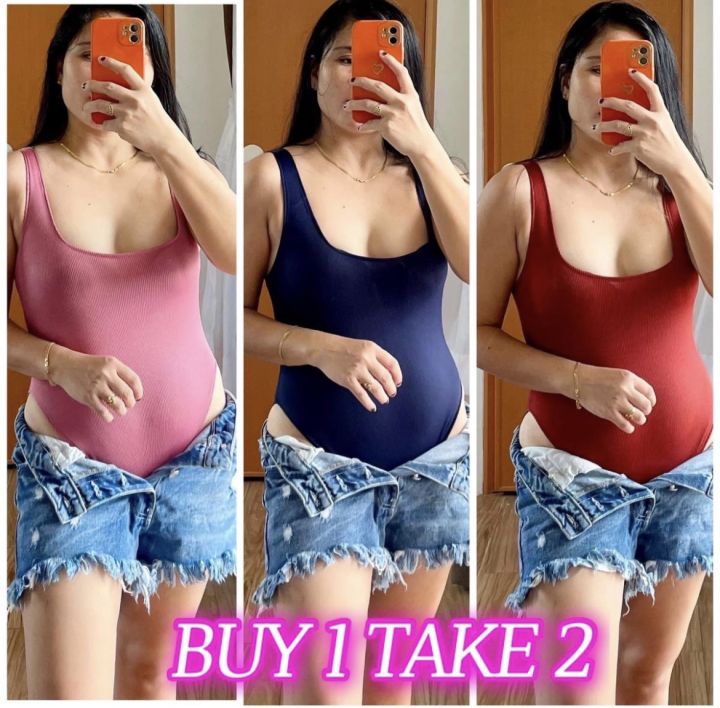 BUY1TAKE2 KNITTED BODYSUIT FOR WOMEN | Lazada PH