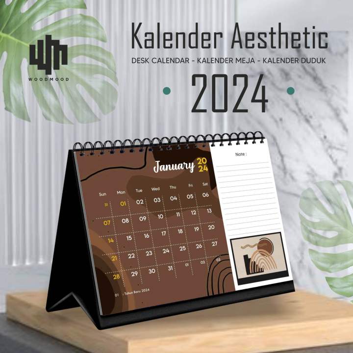Kalender Duduk 2024/ Kalender Aesthetic/ Kalender Kekinian/ Kalender ...