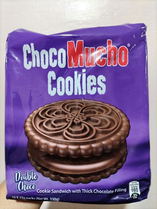 Choco Mucho Cookies Double Choco 10 packs 330 grams | Lazada PH