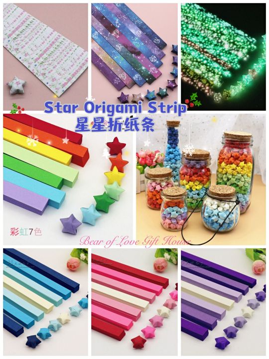 Papercraft Star Paper Art Paper Sheet Star Origami Strip Luminous | Lazada