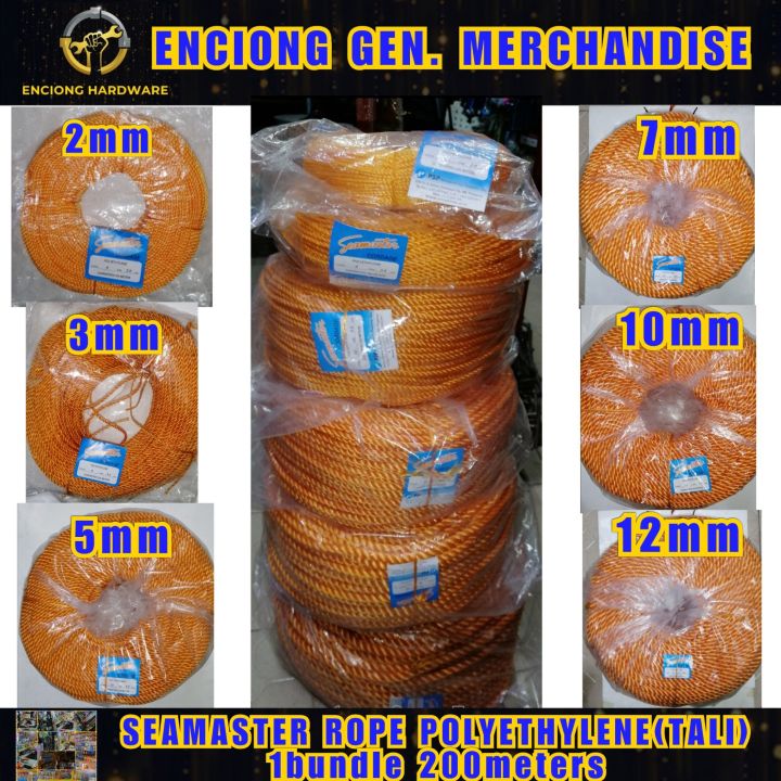 Seamaster Rope Polyethylene( Tali ) 1bundle 200meters ( 2mm, 3mm, 5mm ...