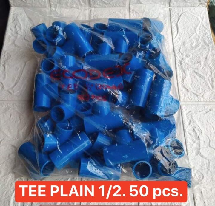 PVC BLUE TEE PLAIN 1/2. 50 pcs. per pack. sold per pack. | Lazada PH