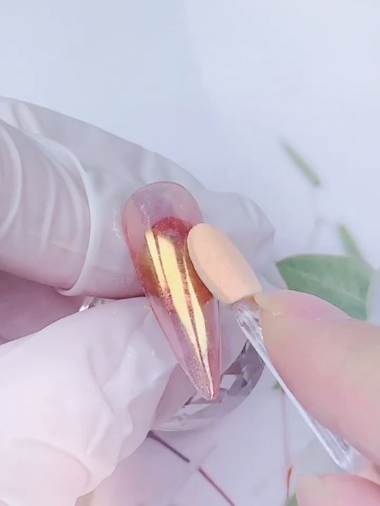 12 Grids Nail Chrome Powder Pigment Pearl White Rubbing on Nail Art ...