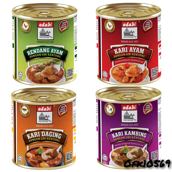 Adabi Rendang Ayam/Kari Ayam/Kari Daging/Kari Kambing 280g | Lazada