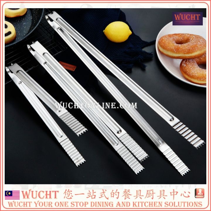 【WUCHT】Stainless Steel Steak Clamp Tong Food Clip Bread Tong Meat Tong ...