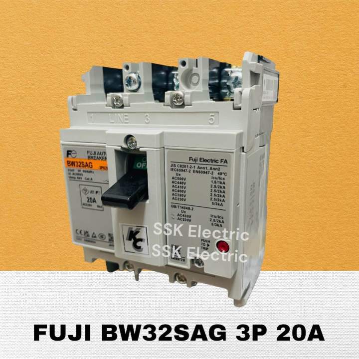 FUJI 20A BW32SAG 3 Pole Breaker MCCB | Made in Japan | SSK Electric | Lazada PH