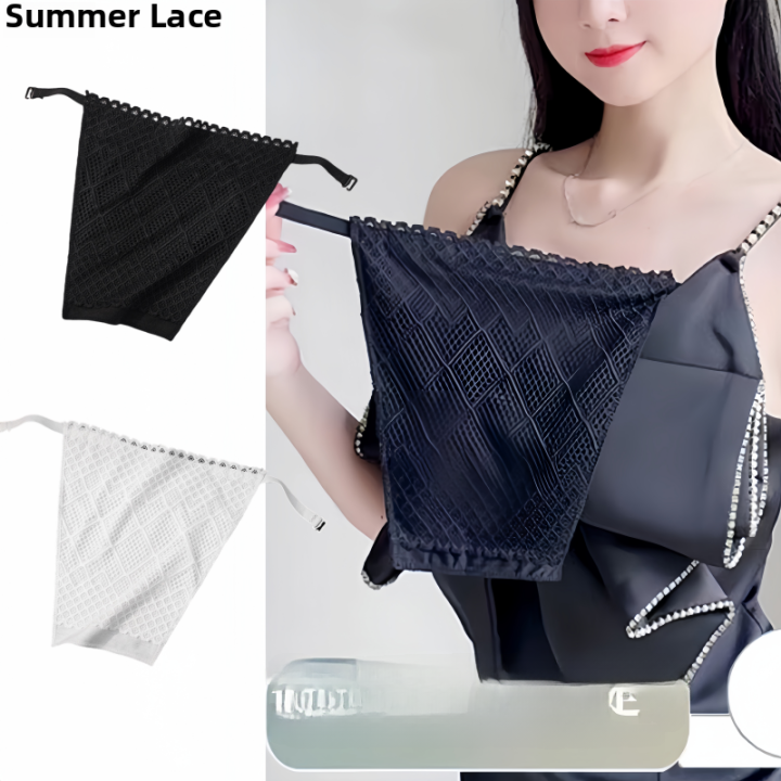 Lace Chest Covering Inner Wear Skirt Anti-Light Walking Tool One-Piece ...