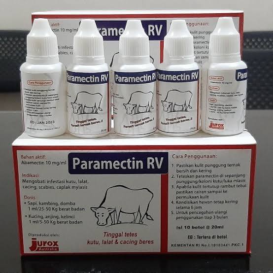PARAMECTIN RV obat gudik, scabies, kutu dan luka myasis pada hewan ...