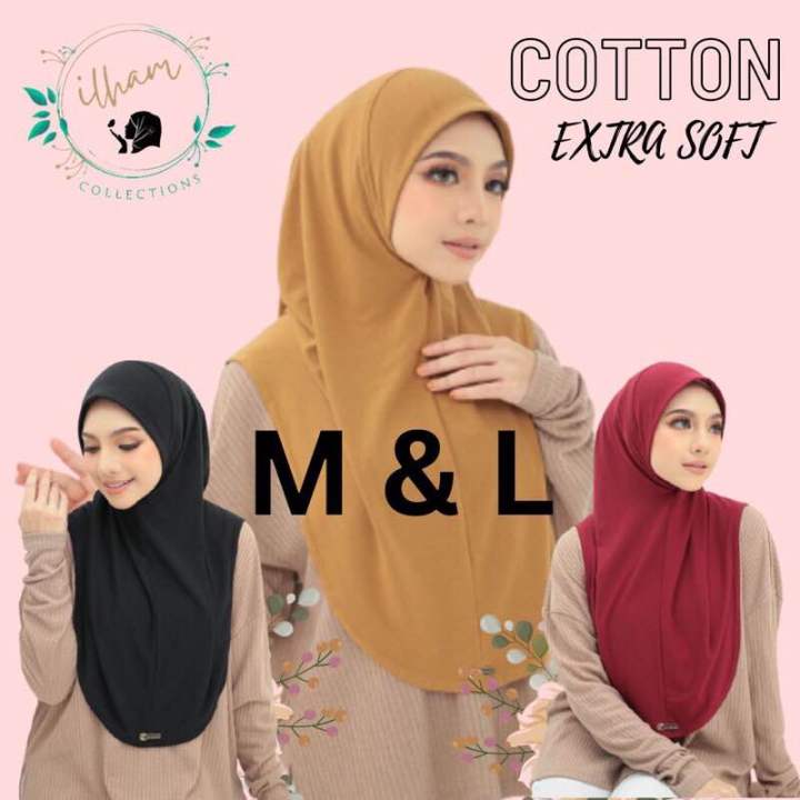 TUDUNG SARUNG PLAIN COTTON KOREA BRAND ZAIN COLLECTION SAIZ M DAN L ...
