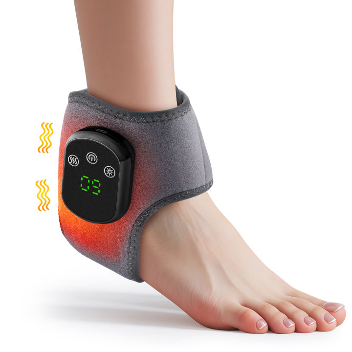 Electric Heating Ankle Brace Massager Foot Massagers Hot Compress ...