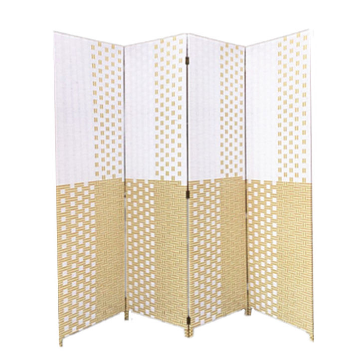 Rope Woven Privacy Screen Folding Room Divider Hotel Living Room Simple ...