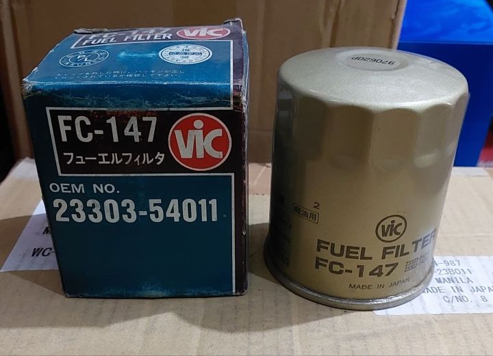 FC-147 VIC ORIGINAL FUEL FILTER FOR TOYOTA HIACE, TAMARAW, HILUX ...