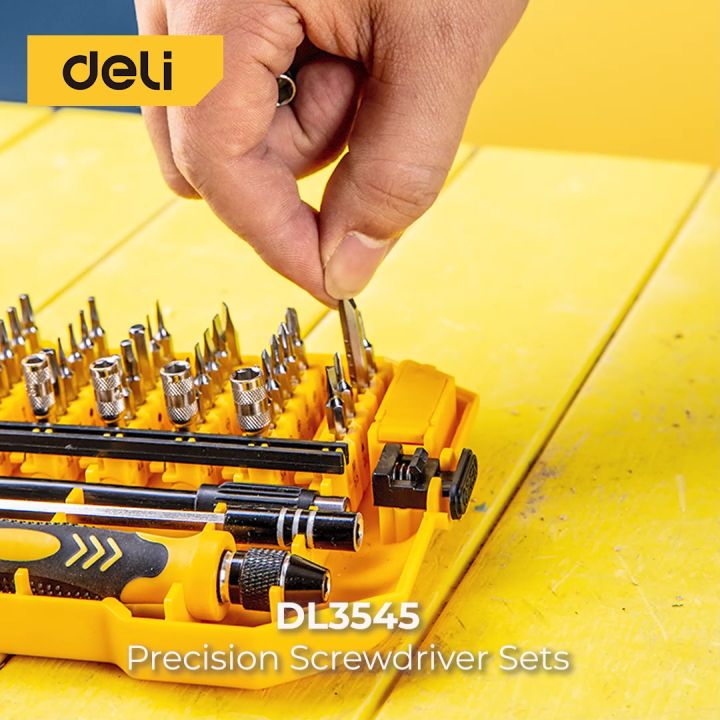 Deli Tools Obeng Presisi Set / Precision Screwdriver 45 pcs DL3545 ...