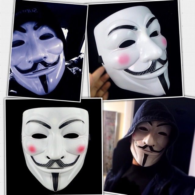 🔥 Topeng Anonymous. White Vendetta Guy Fawkes Mask. Masquerade Party ...