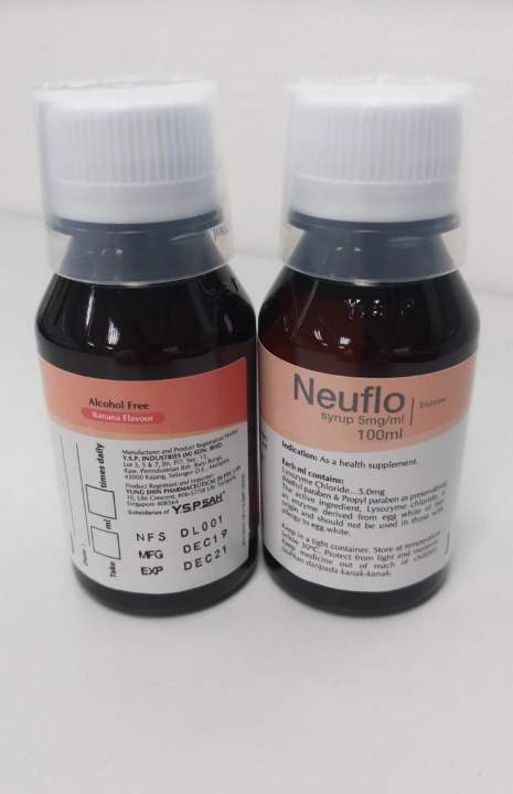 Neuflo (Lysozyme Chloride) 5mg/ml syrup 100ml | Lazada Singapore