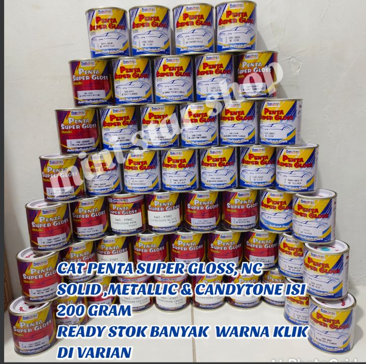 CAT PENTA SUPER GLOSS ISI 200 GRAM KLIK DI VARIAN READY BANYAK WARNA NC ...