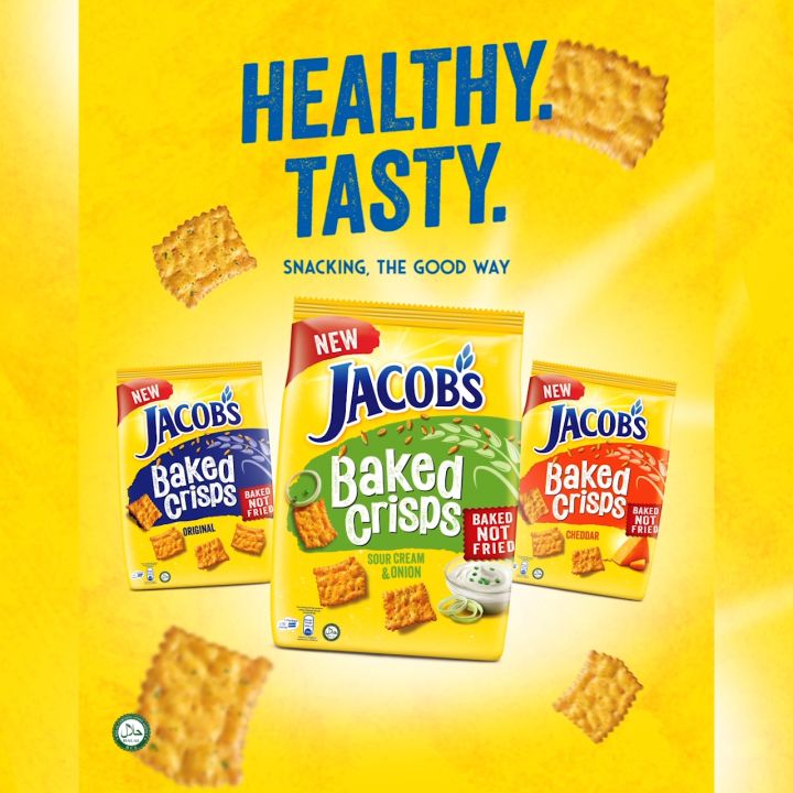 [Bundle of 2] Jacob's Baked Crisps Cracker Big Pack [Original/ Sour ...