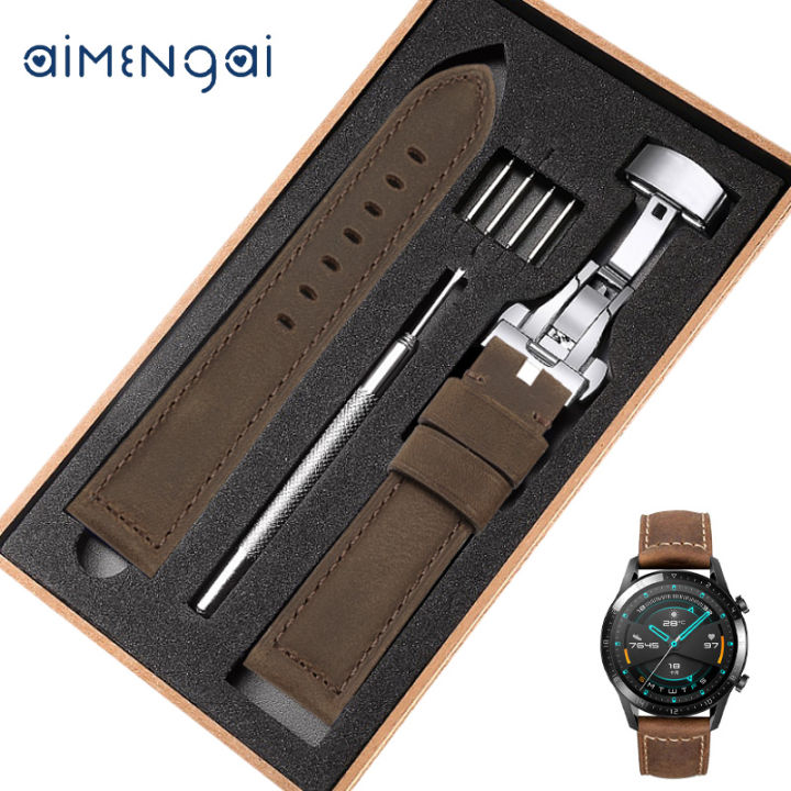 Genuine Leather Watch Strap Men's Substitute Panerai Tiansuo Armani ...