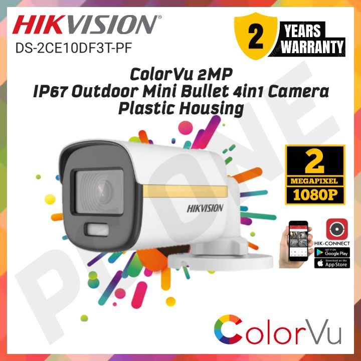 HIKVISION ColorVu 2MP IP67 Outdoor Mini Bullet 4in1 Camera Plastic ... HIKVISION ColorVu 2MP IP67 Outdoor Mini Bullet 4in1 Camera Plastic ...