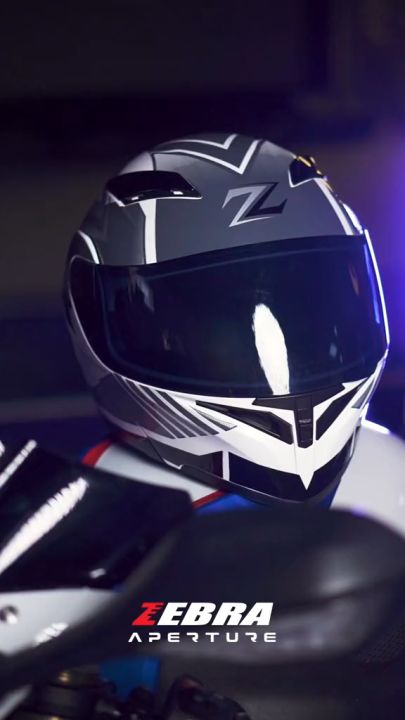 ZEBRA FF805 Plus Aperture Modular Helmet Dual Visor Motorcycle Open ...