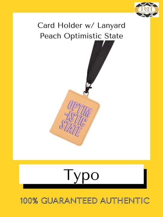 USA Authentic Typo Card Holder Peach Optimistic State | Lazada PH