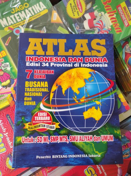 buku ATLAS Indonesia dan dunia edisi 34 provinsi di indonesia | Lazada ...