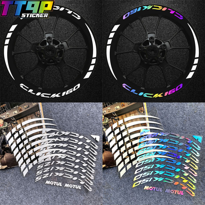 For HONDA CLICK 125 150 160 V1 V2 V3 14in CLICK Logo Badge Reflective ...