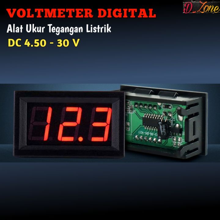 Voltmeter Digital Alat Ukur Tegangan Listrik Voltmeter LED | Lazada ...